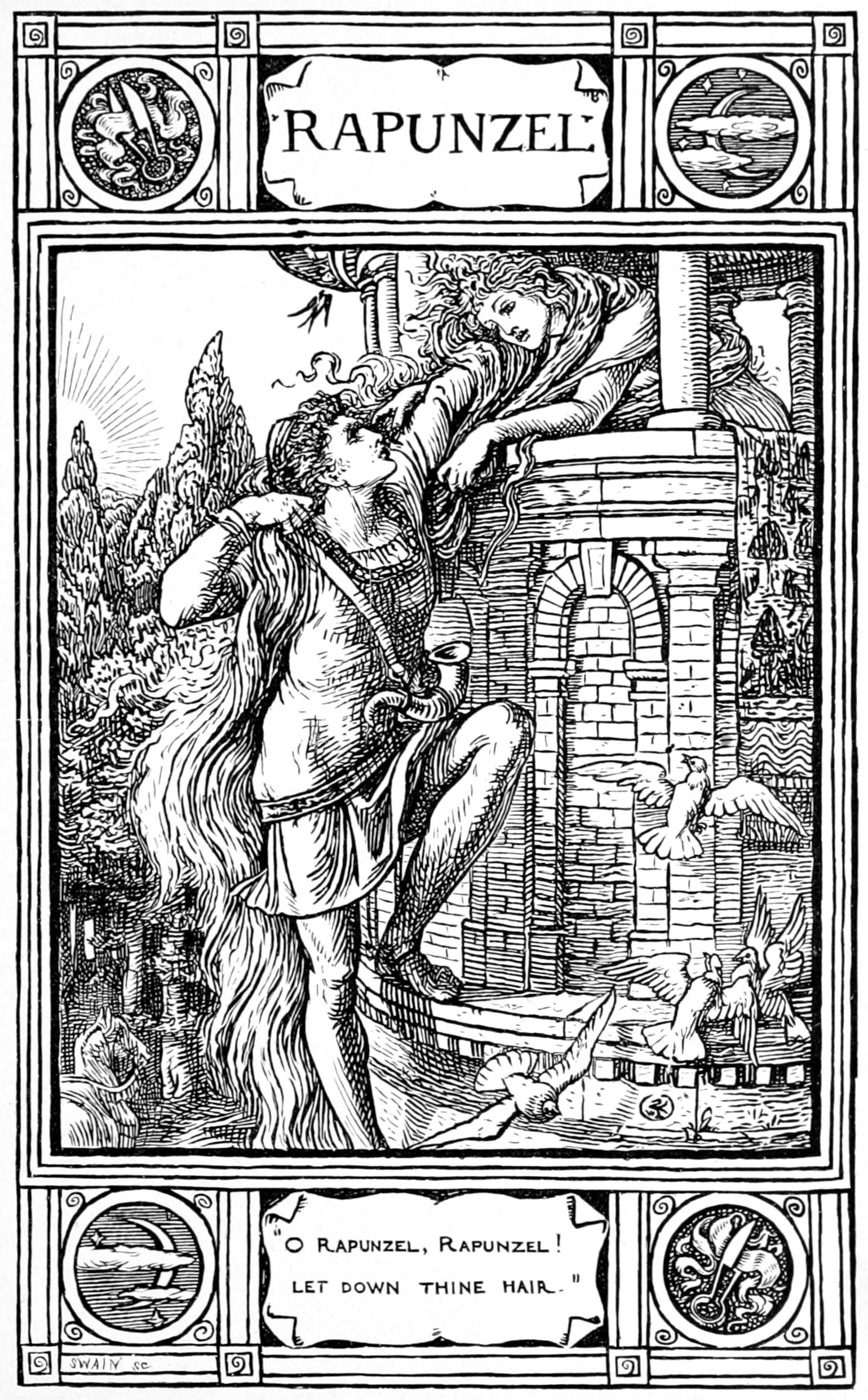 Schließt die Hexe Rapunzel im Turm oder in den Turm ein? – Fragen Sie ...